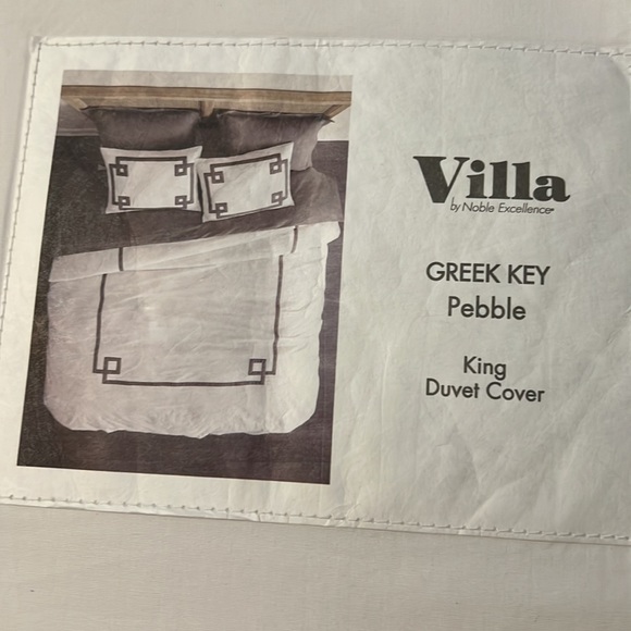 Bedding | Villa By Noble Excellence Greek Key Duvet Cover | Poshmark